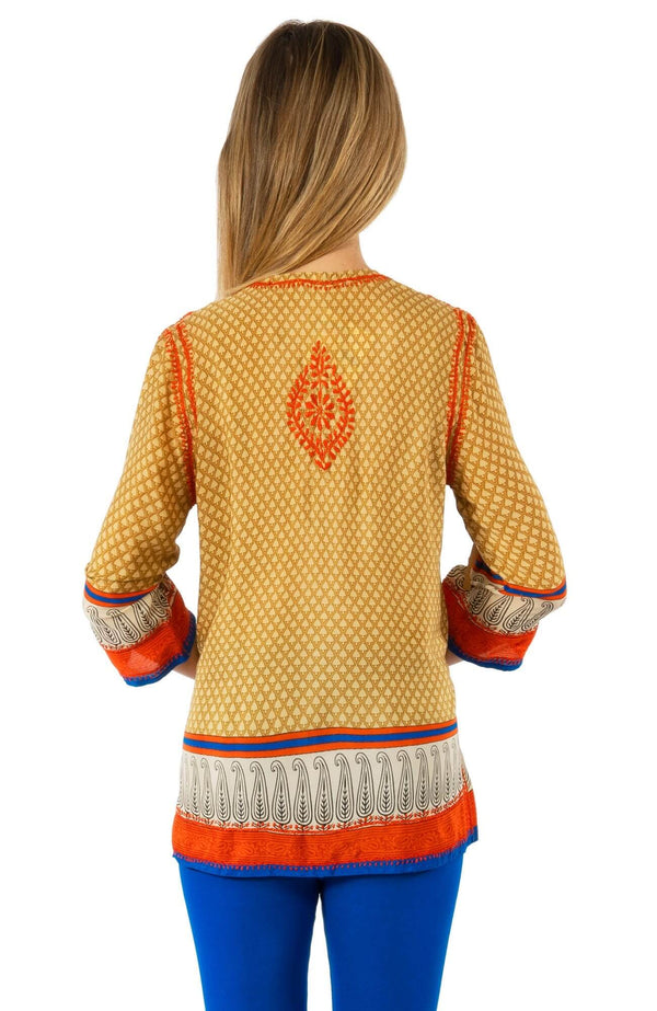 Silk Hand Embroidered Tunic - Final Sale - Gretchen Scott Wholesale